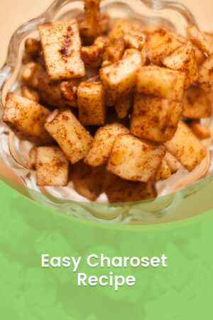 3 Step Apple Cinnamon and Walnut Charoset Recipe