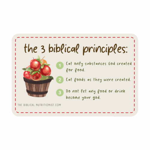 The 3 Biblical Principles Sticker - The Biblical Nutritionist