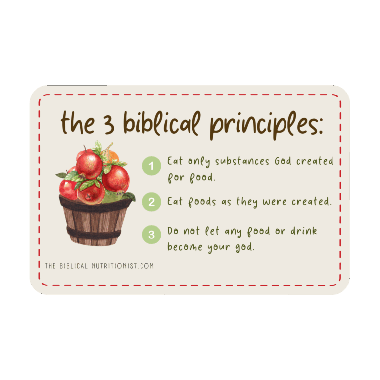 The 3 Biblical Principles Sticker - The Biblical Nutritionist